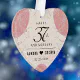 Elegant 37th Alabaster Wedding Anniversary Ornament | Zazzle