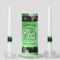 Elegant 38th Emerald Wedding Anniversary Unity Candle Set | Zazzle