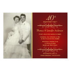 Formal Ruby 40th Anniversary Invitations | Zazzle.com