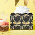 Elegant 50th Golden Wedding Anniversary Hearts Wrapping Paper | Zazzle