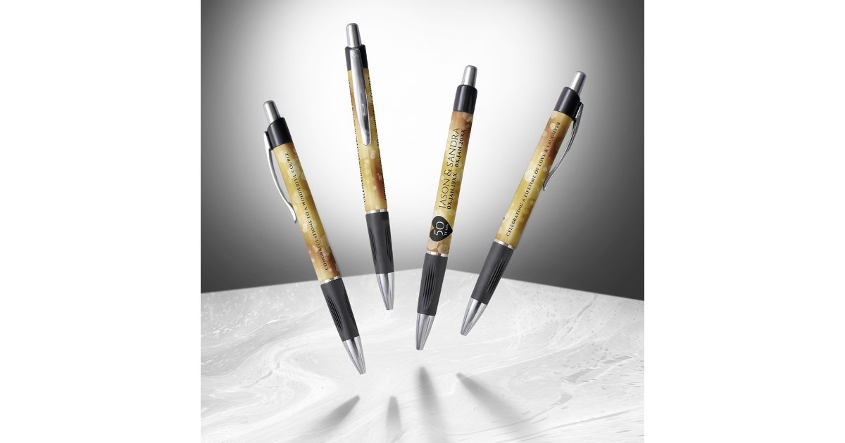 Elegant 50th Golden Wedding Anniversary Pen | Zazzle