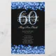 Elegant 60th Birthday Party Program Blue w/ Menu Flyer | Zazzle