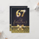 Elegant 67 & Fabulous Gold Glitter 67th Birthday Invitation | Zazzle