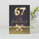 Elegant 67 & Fabulous Gold Glitter 67th Birthday Invitation | Zazzle