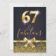 Elegant 67 & Fabulous Gold Glitter 67th Birthday Invitation | Zazzle