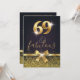Elegant 69 & Fabulous Gold Glitter 69th Birthday Invitation | Zazzle