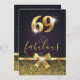 Elegant 69 & Fabulous Gold Glitter 69th Birthday Invitation | Zazzle
