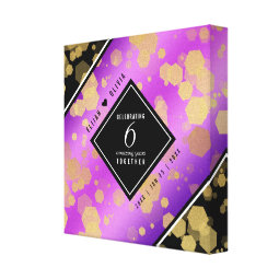 Elegant 6th Amethyst Wedding Anniversary Canvas Print | Zazzle