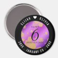 Elegant 6th Amethyst Wedding Anniversary Magnet | Zazzle