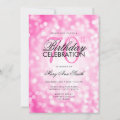 Elegant 70th Birthday Glam Hot Pink Shimmer Light Invitation | Zazzle