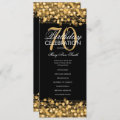 Elegant 70th Birthday Party Program Gold w/ Menu | Zazzle