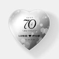 Elegant 70th Platinum Wedding Anniversary Paperweight | Zazzle