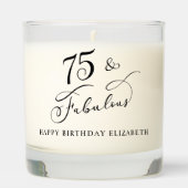 Elegant 75th Birthday Party Scented Candle | Zazzle