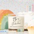 Elegant 75th Birthday Party Scented Candle | Zazzle