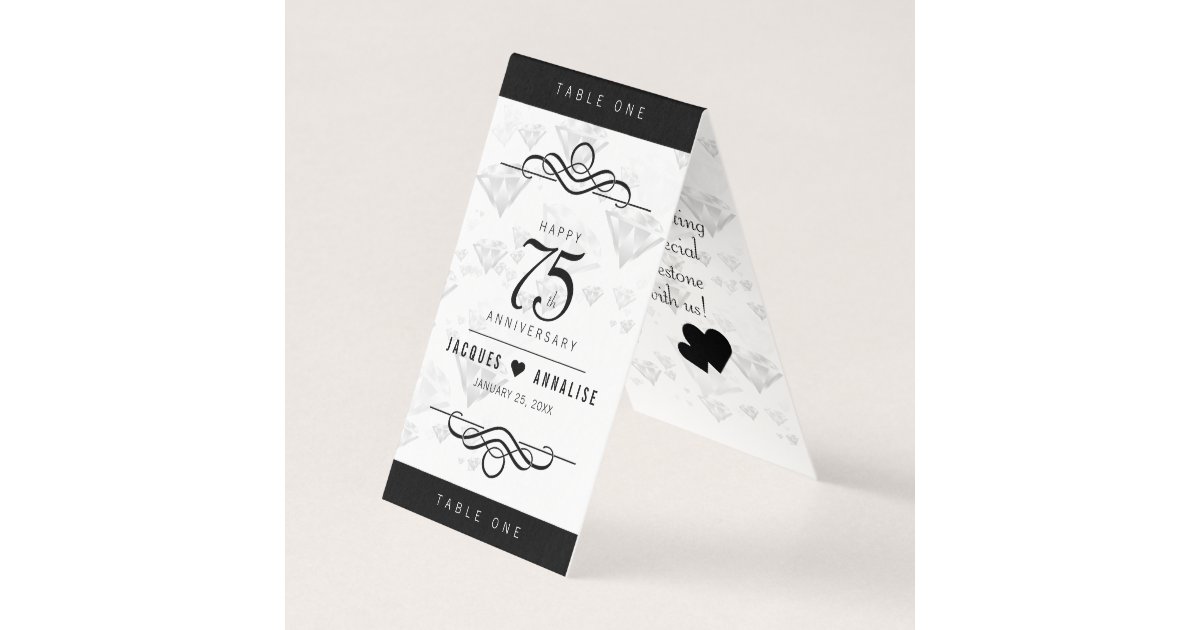 Elegant 75th Diamond Wedding Anniversary | Zazzle