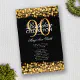 Elegant 90th Birthday Party Program Gold w/ Menu Flyer | Zazzle