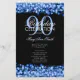Elegant 90th Birthday Party Program Navy w/ Menu Flyer | Zazzle