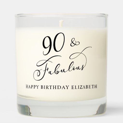 Elegant 90th Birthday Scented Candle | Zazzle