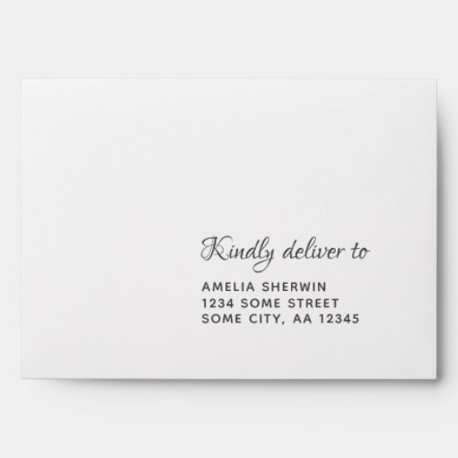 Elegant A7 Return Address Wedding Envelope | Zazzle