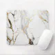 Elegant abstract black and white gold marble stone mouse pad | Zazzle