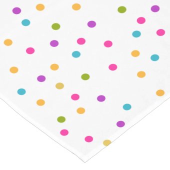 Elegant abstract colorful confetti short table runner | Zazzle