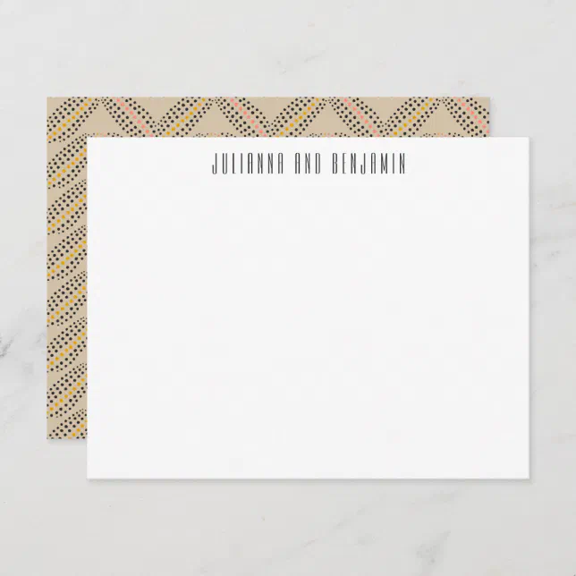 Elegant Abstract Dots Pattern Beige Personalized Note Card | Zazzle