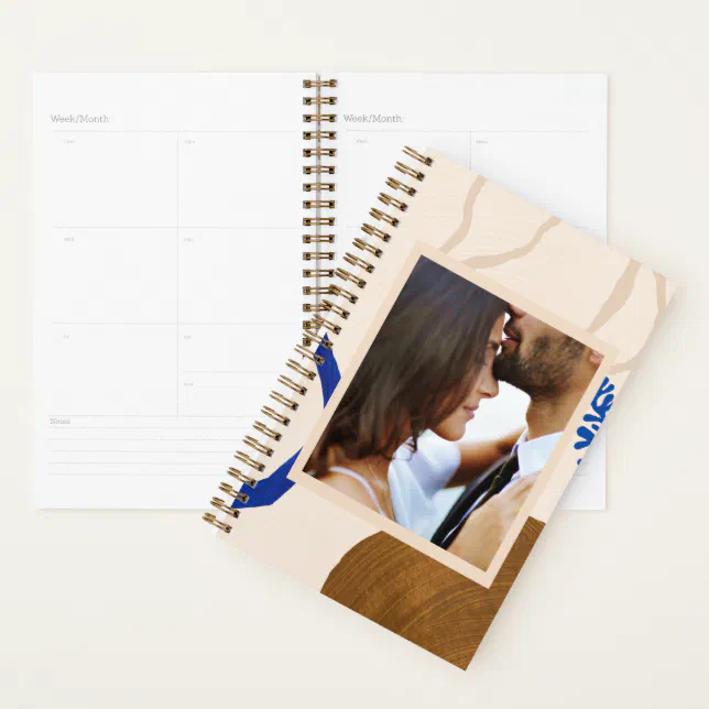 Elegant Abstract Modern Art Personalized Photo Planner | Zazzle