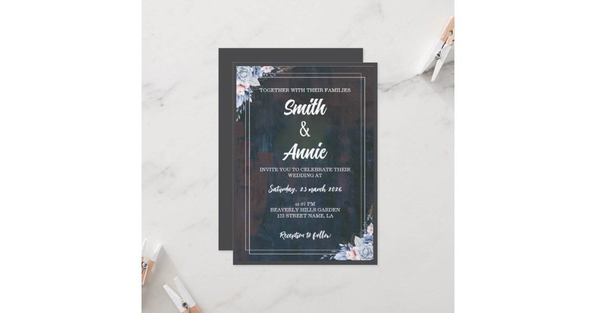 Elegant Abstract Painting Wedding Invitation – Moo | Zazzle