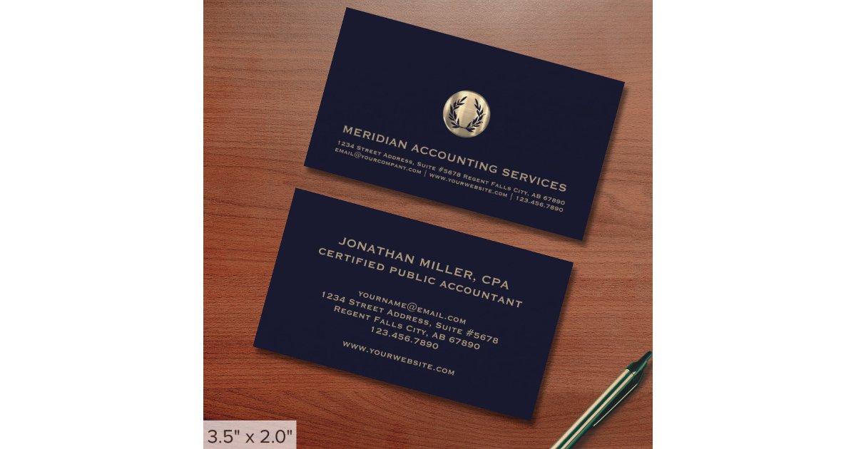 Elegant Accounting Business Cards | Zazzle