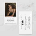 Elegant Actress Model Professional Photo Business Card | Zazzle