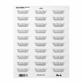 Elegant address information black white label | Zazzle