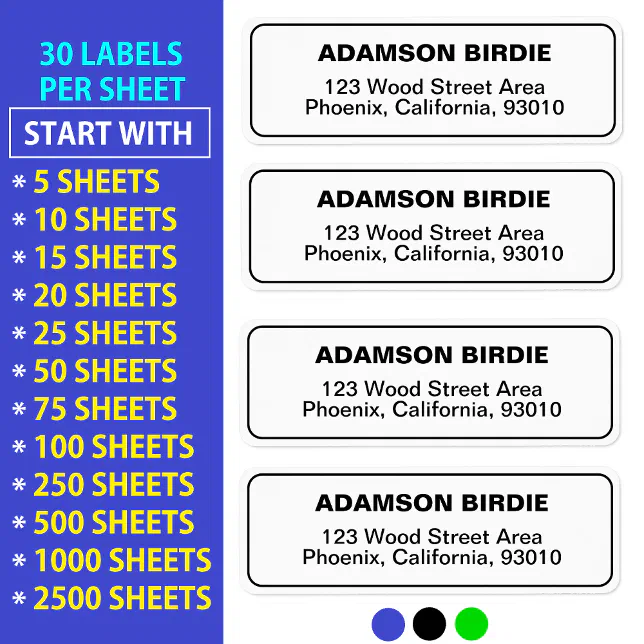 Elegant Address Stickers for Mail (White Labels) | Zazzle