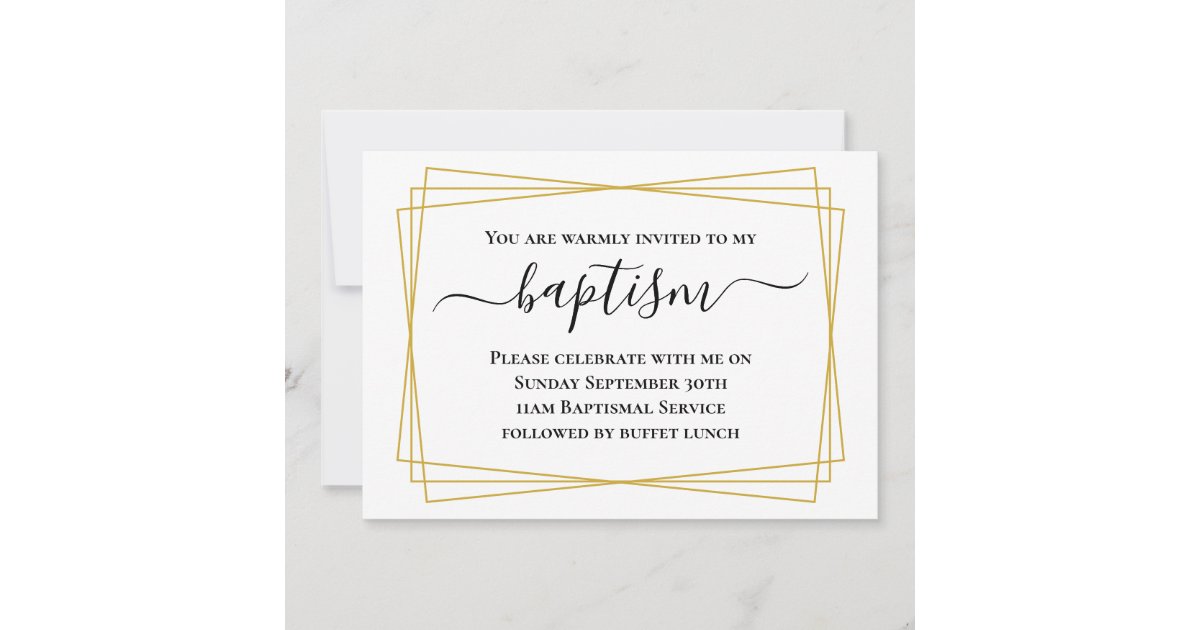 Elegant Adult Baptism Invitation | Zazzle