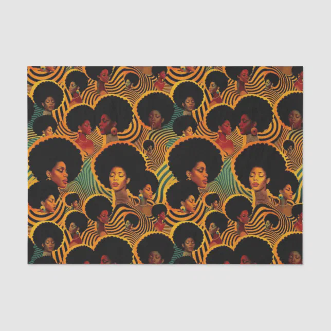 Elegant African Ethnic Pattern in Vibrant Hues Tissue Paper | Zazzle