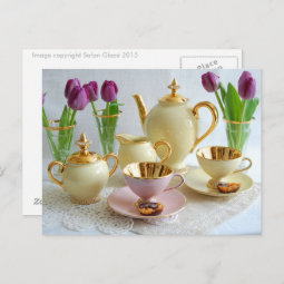 Elegant Afternoon Tea/Coffee Postcard | Zazzle
