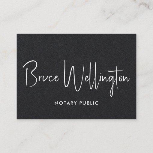 Elegant All Black Signature Script Notary Attorney Business Card | Zazzle Elegant All Black Signature Script Notary Attorney Business Card | Zazzle