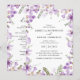Elegant All in One Rustic Lilac Flowers Wedding Invitation | Zazzle