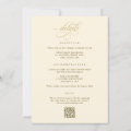 Elegant All in One Wedding Cream Gold Wedding Invitation | Zazzle