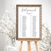 Elegant Alphabetical Order Wedding Seating Chart | Zazzle