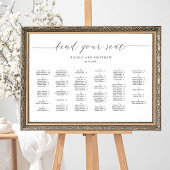 Elegant Alphabetical Wedding Seating Chart | Zazzle