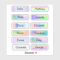 Elegant and Beautiful Pastel Rainbow name label | Zazzle