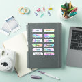 Elegant and Beautiful Pastel Rainbow name label | Zazzle