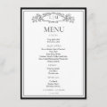 Elegant And Chic couple shower Bridal Shower Menu | Zazzle