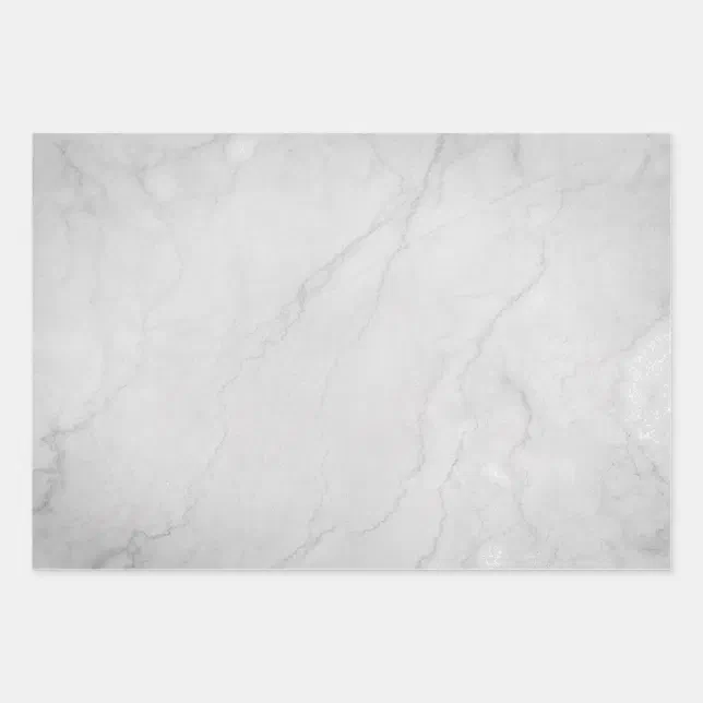 Elegant and Classic White Marble Wrapping Paper Sheets | Zazzle