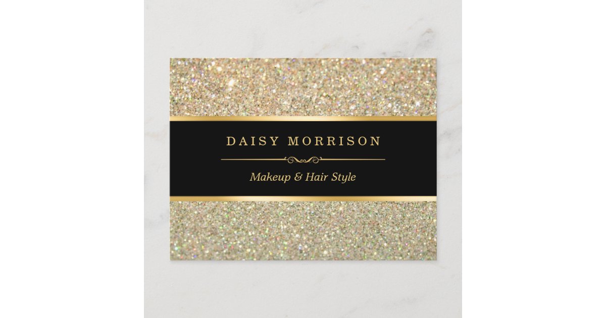 Elegant and Classy Gold Glitter Sparkles Postcard | Zazzle