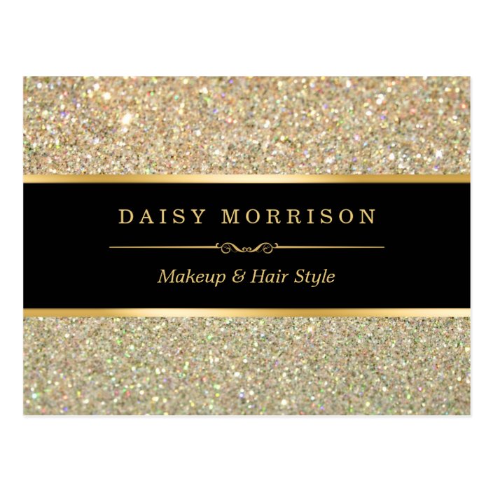 Elegant and Classy Gold Glitter Sparkles Postcard | Zazzle.com