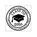 Elegant and Classy Grad Cap Year Return Address Rubber Stamp | Zazzle