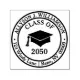 Elegant and Classy Grad Cap Year Return Address Self-inking Stamp | Zazzle