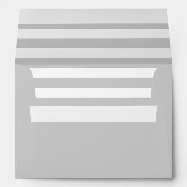 Elegant and Classy Grey and White Stripes Envelope | Zazzle
