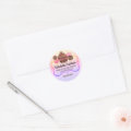 Elegant and Colorful Dessert Bakery Box Seals | Zazzle